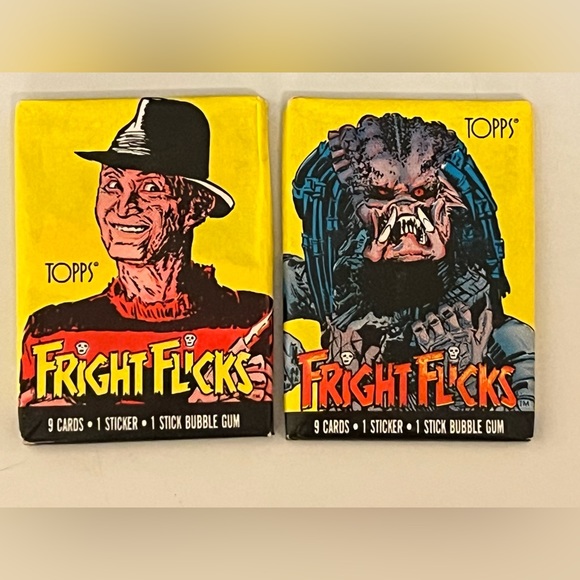 Topps | Toys | Megasale 2 Packs Freddy Krueger Fright Flicks 987 Topps ...